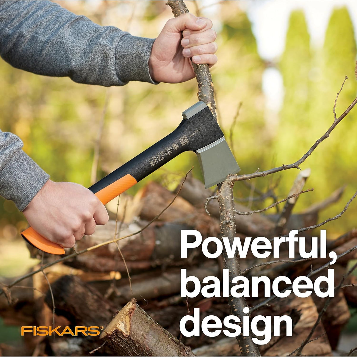 Fiskars X7 Universal Lightweight Hatchet Camping Splitting Axe JM1507 – Power Mowers