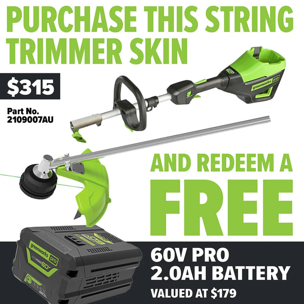 GREENWORKS 60V Pro Multi-Attachment Series String Trimmer Skin - FREE ...