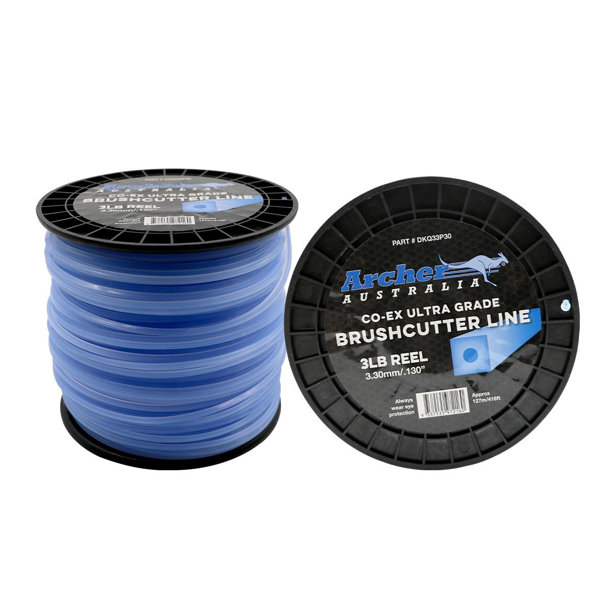Archer Nylon Trimmer Line Co-Ex Ultra Grade 3.30mm .130" Square 3LB 12 ...
