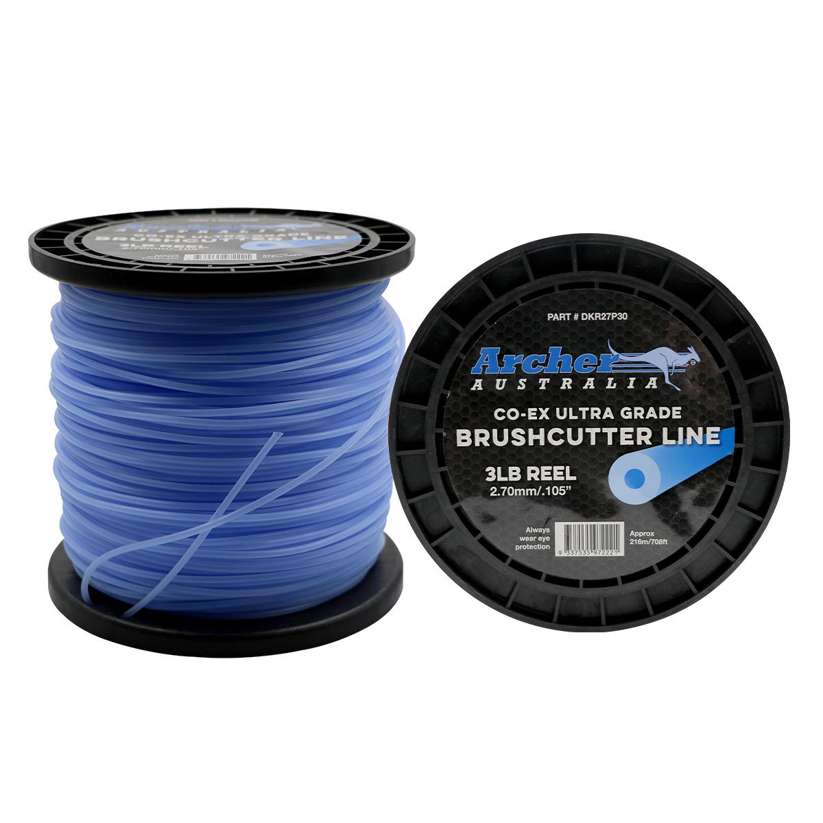 Archer Nylon Trimmer Line Co-Ex Ultra 2.7mm .105" Round 3LB 216-meters ...