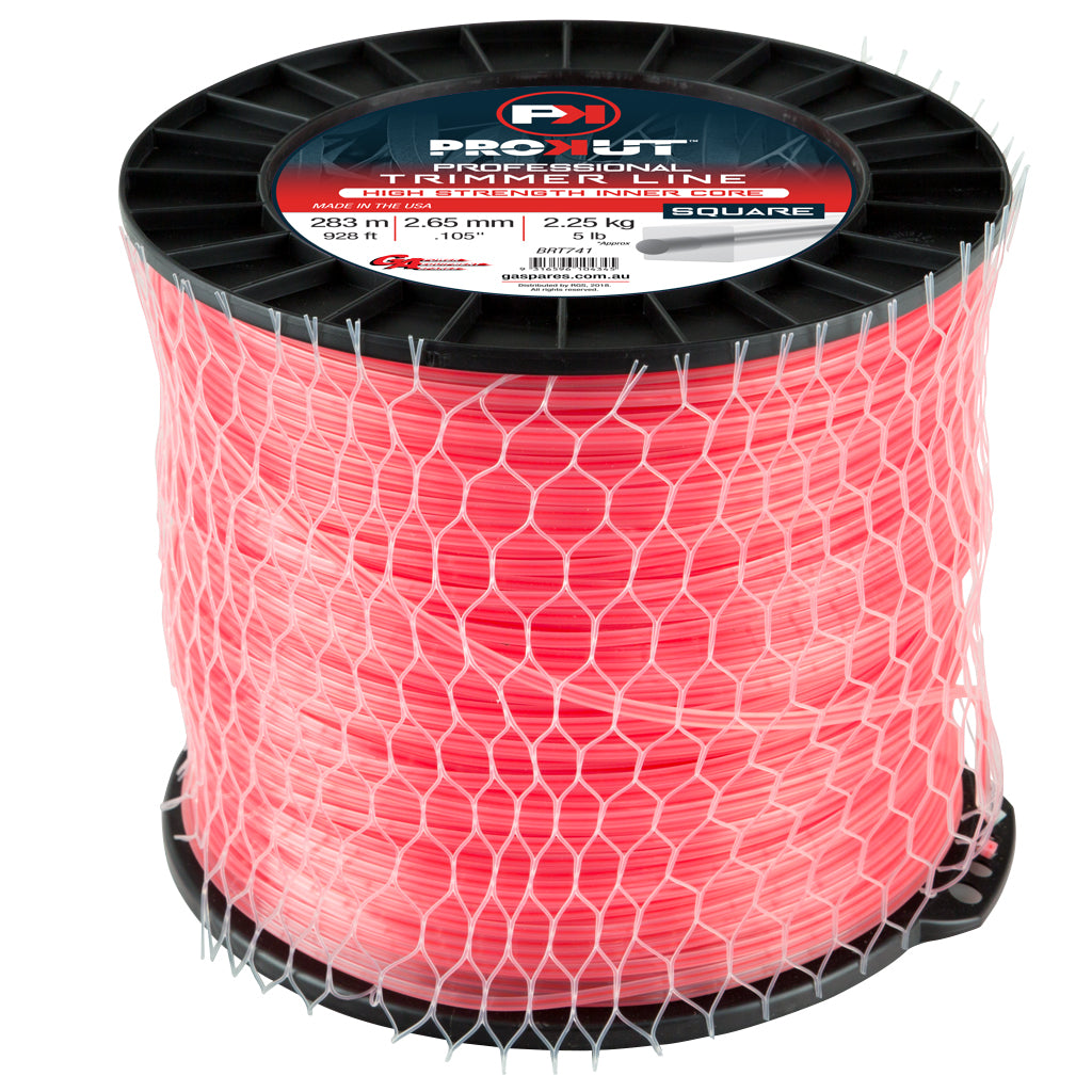 GA PROCORE® Trimmer Line Square Pink 2.65mm (.105") x 5LB x 283m Spool ...