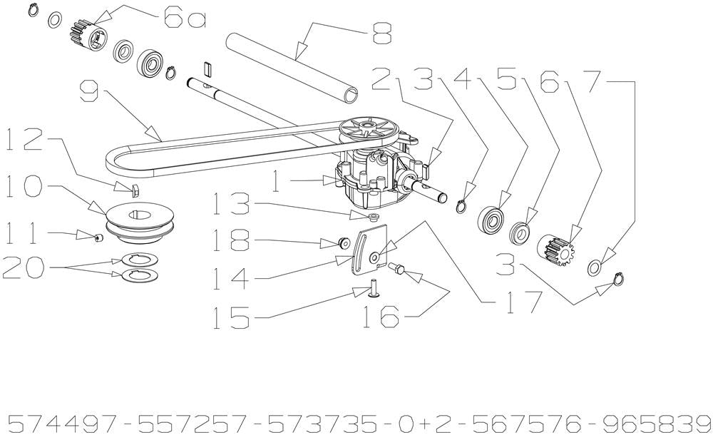 Masport MSV axle gear set 569178 and 569179 and 581092 – Power Mowers